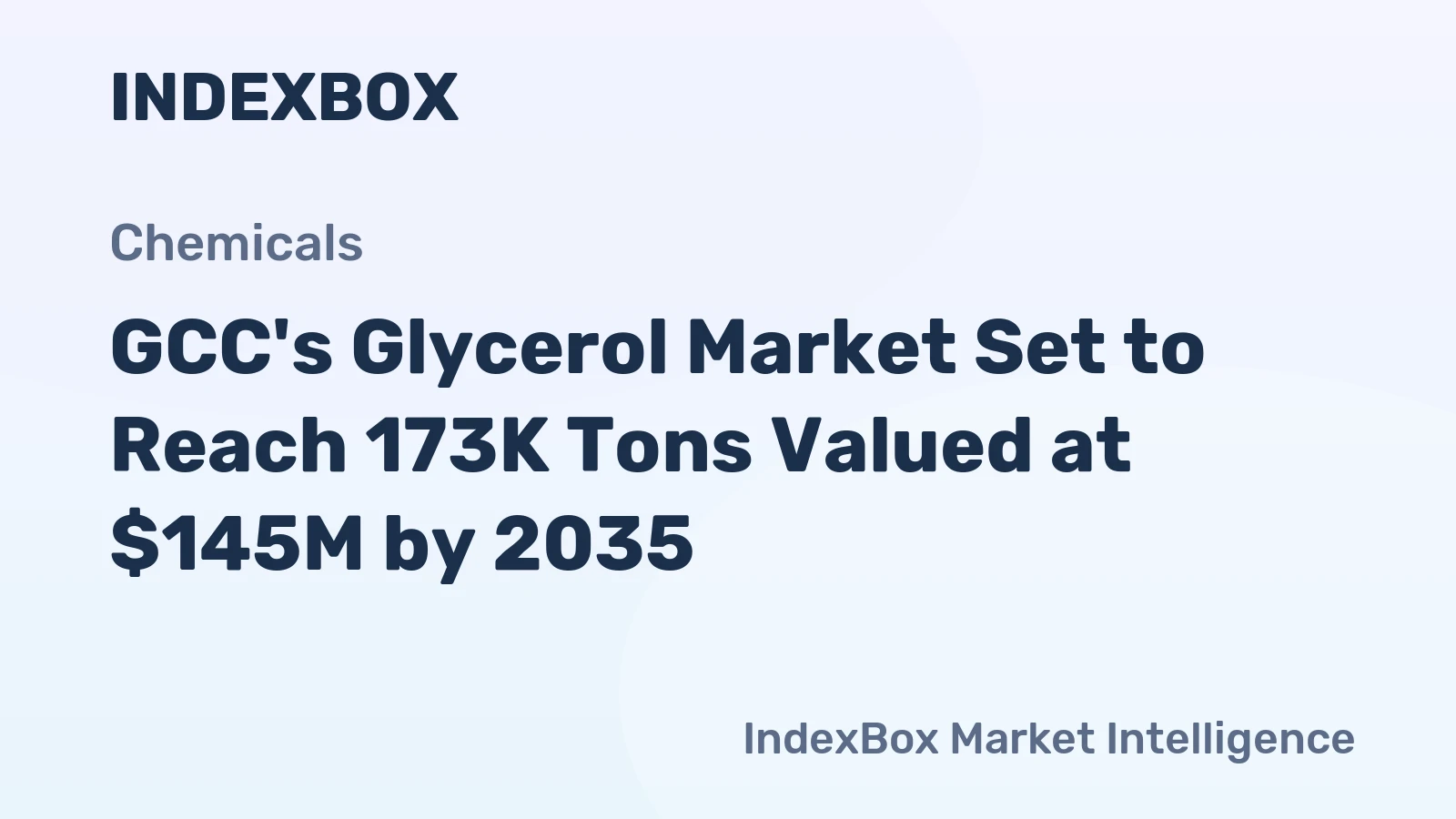GCC's Glycerol Market Set to Reach 173K Tons Valued at $145M by 2035