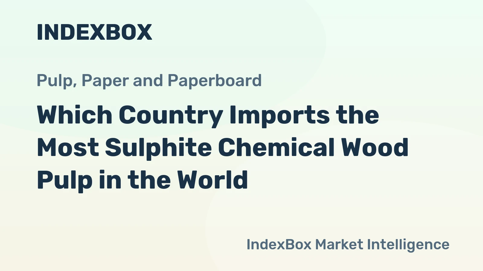 Which Country Imports the Most Sulphite Chemical Wood Pulp in the World?