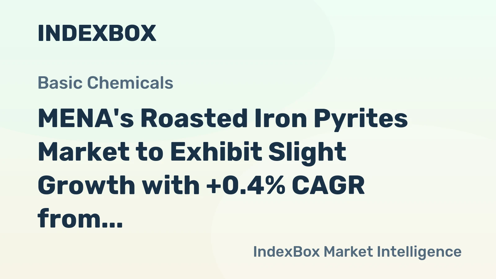 MENA's Roasted Iron Pyrites Market to Exhibit Slight Growth with +0.4% CAGR from 2024-2035