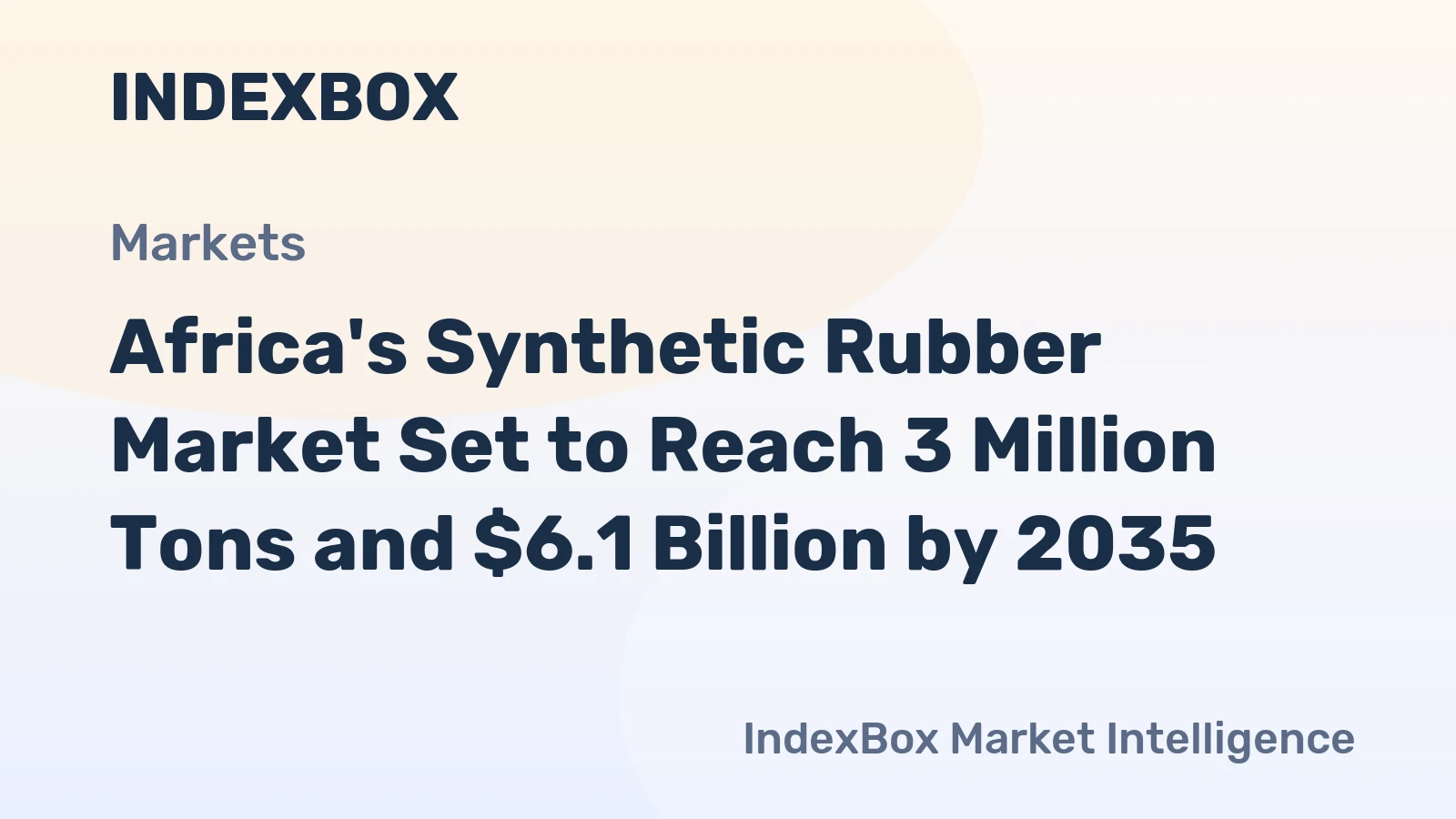 Africa's Synthetic Rubber Market Set to Reach 3 Million Tons and $6.1 Billion by 2035