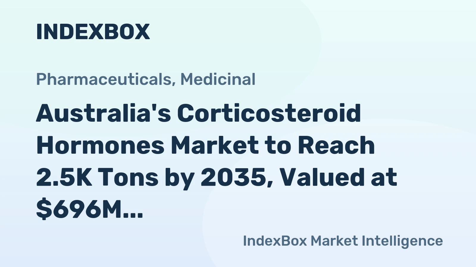 Australia's Corticosteroid Hormones Market to Reach 2.5K Tons by 2035, Valued at $696M