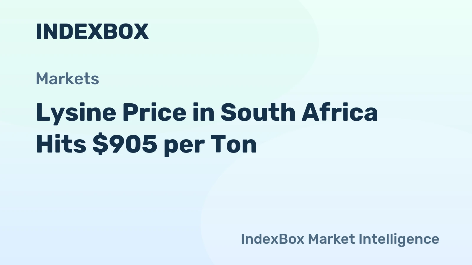 Lysine Price in South Africa Hits $905 per Ton