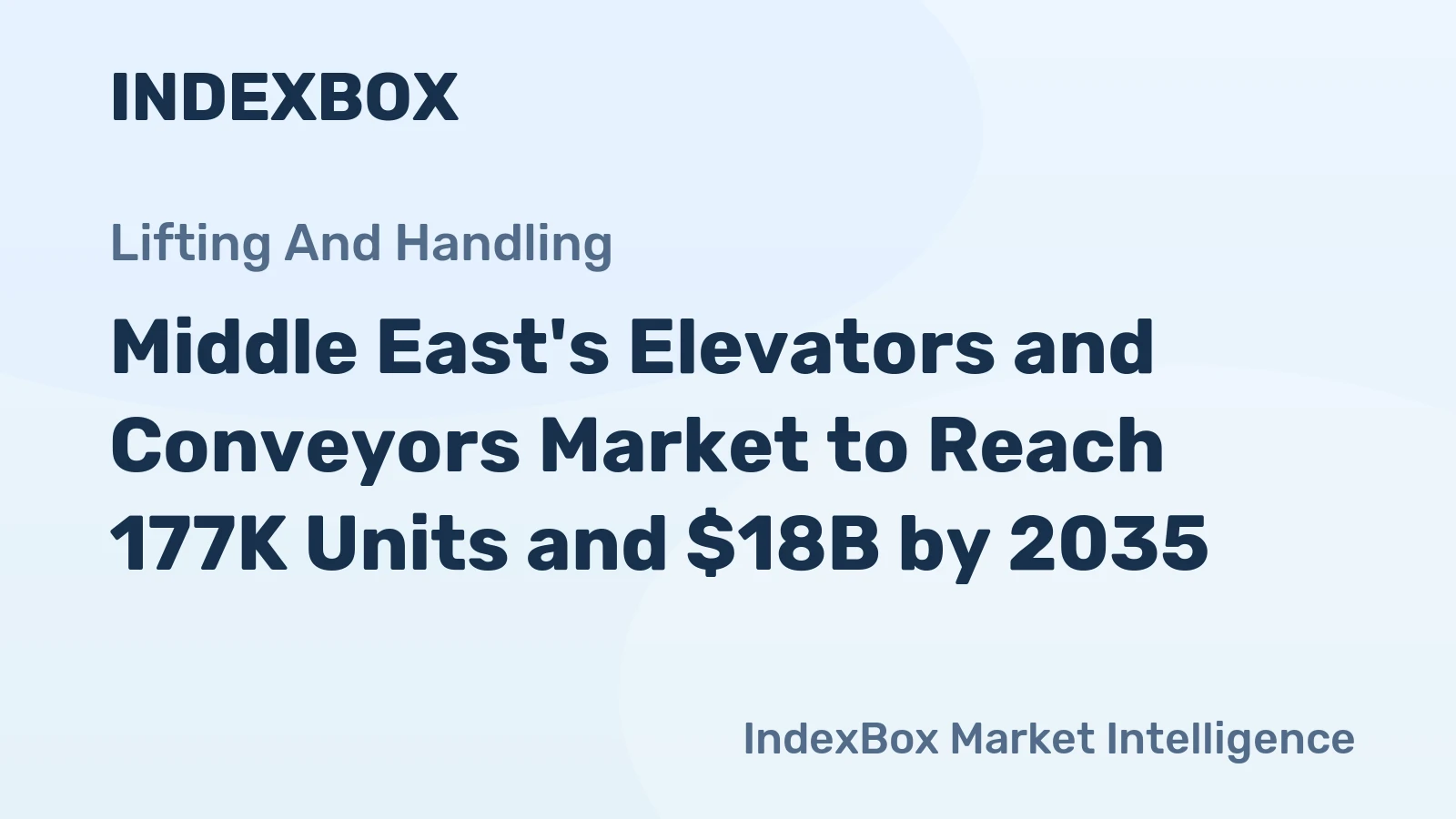 Middle East's Elevators and Conveyors Market to Reach 177K Units and $18B by 2035