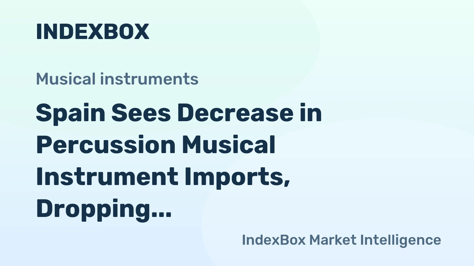 Spain Sees Decrease in Percussion Musical Instrument Imports, Dropping to $9.9M in 2023