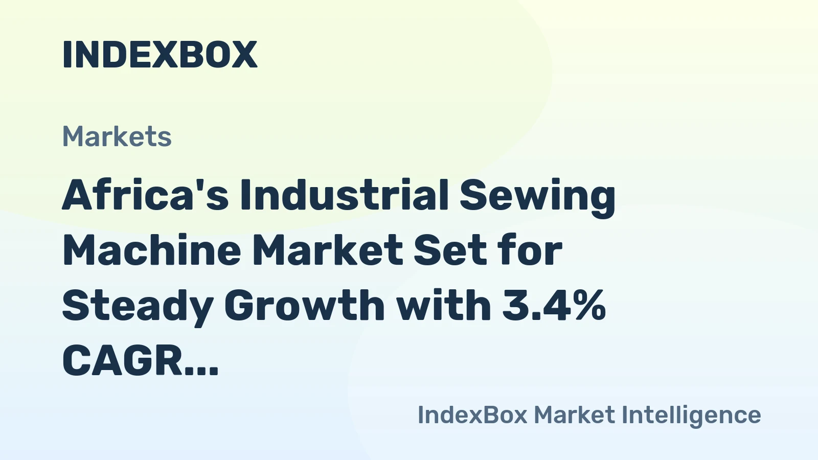 Africa's Industrial Sewing Machine Market Set for Steady Growth with 3.4% CAGR Through 2035