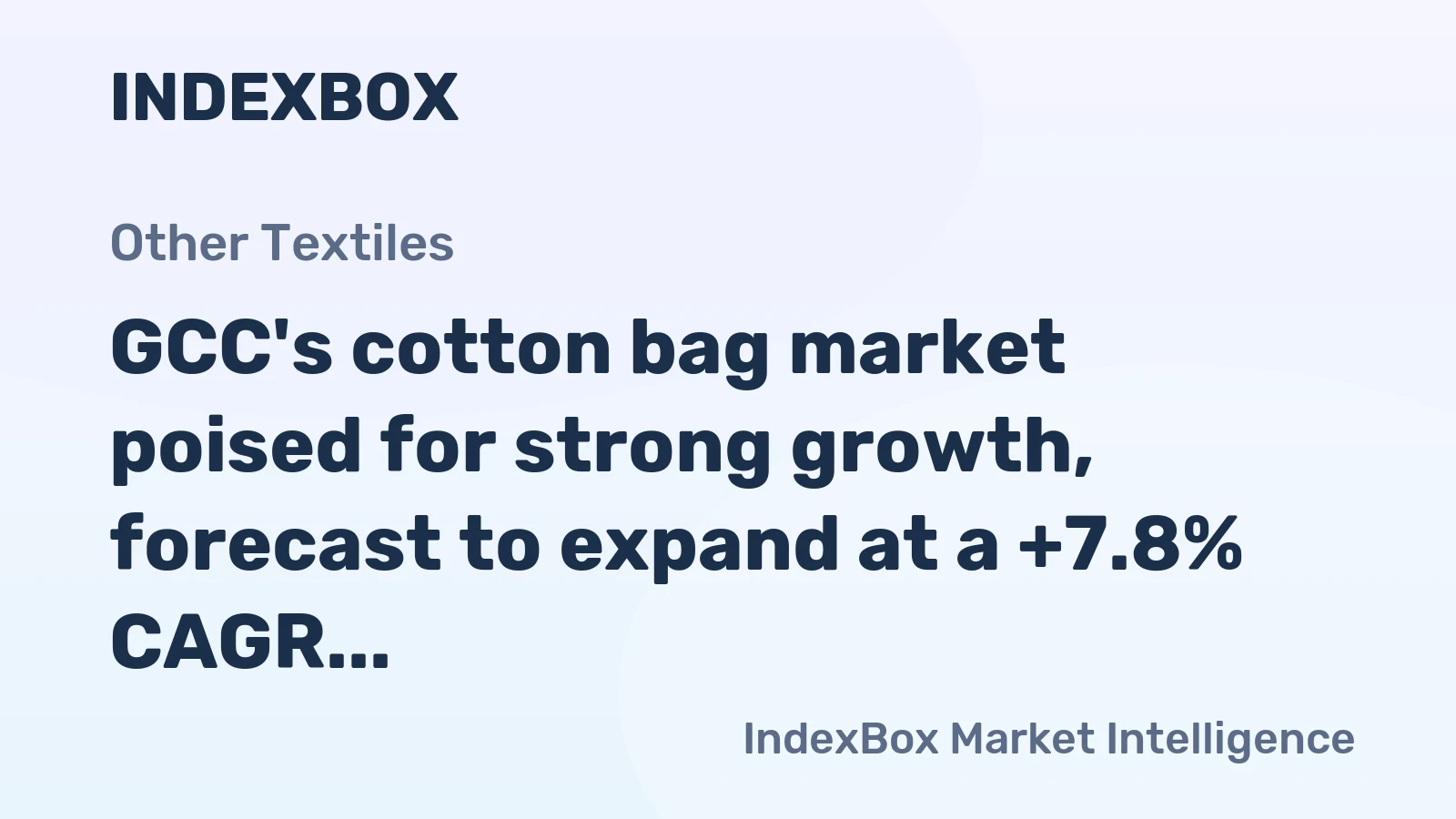 GCC's cotton bag market poised for strong growth, forecast to expand at a +7.8% CAGR in value terms through 2035.