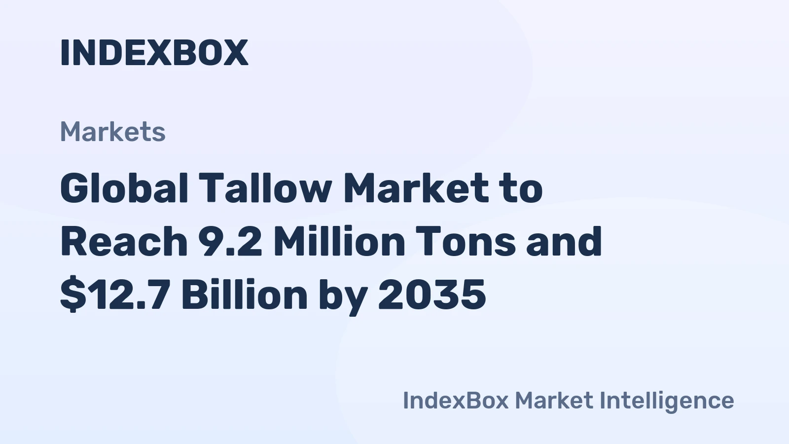 Global Tallow Market to Reach 9.2 Million Tons and $12.7 Billion by 2035