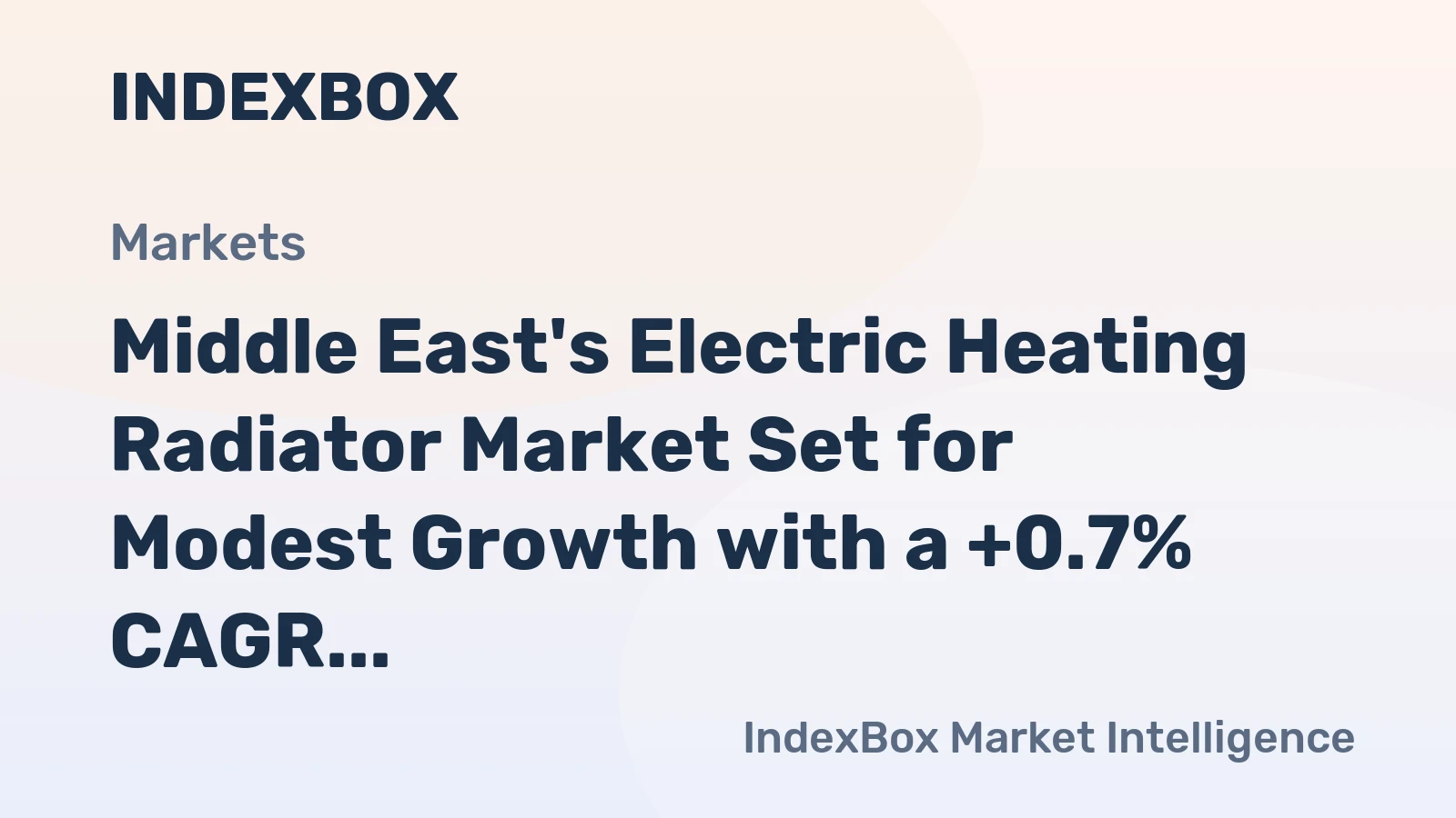 Middle East's Electric Heating Radiator Market Set for Modest Growth with a +0.7% CAGR in Value