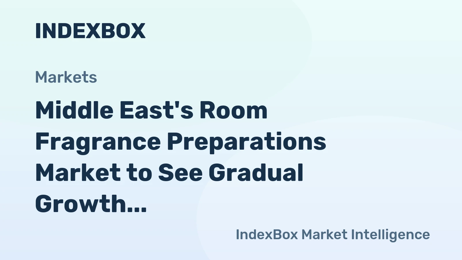 Middle East's Room Fragrance Preparations Market to See Gradual Growth with CAGR of +1.1%