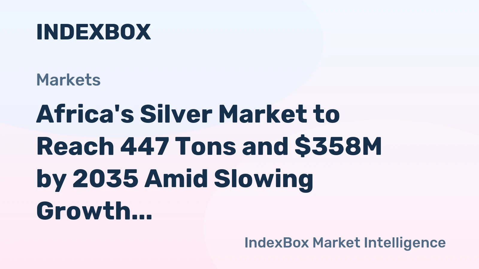 Africa's Silver Market to Reach 447 Tons and $358M by 2035 Amid Slowing Growth