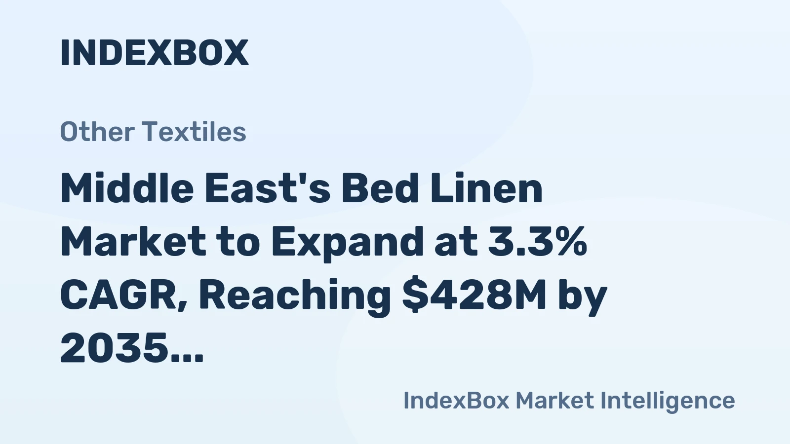Middle East's Bed Linen Market to Expand at 3.3% CAGR, Reaching $428M by 2035