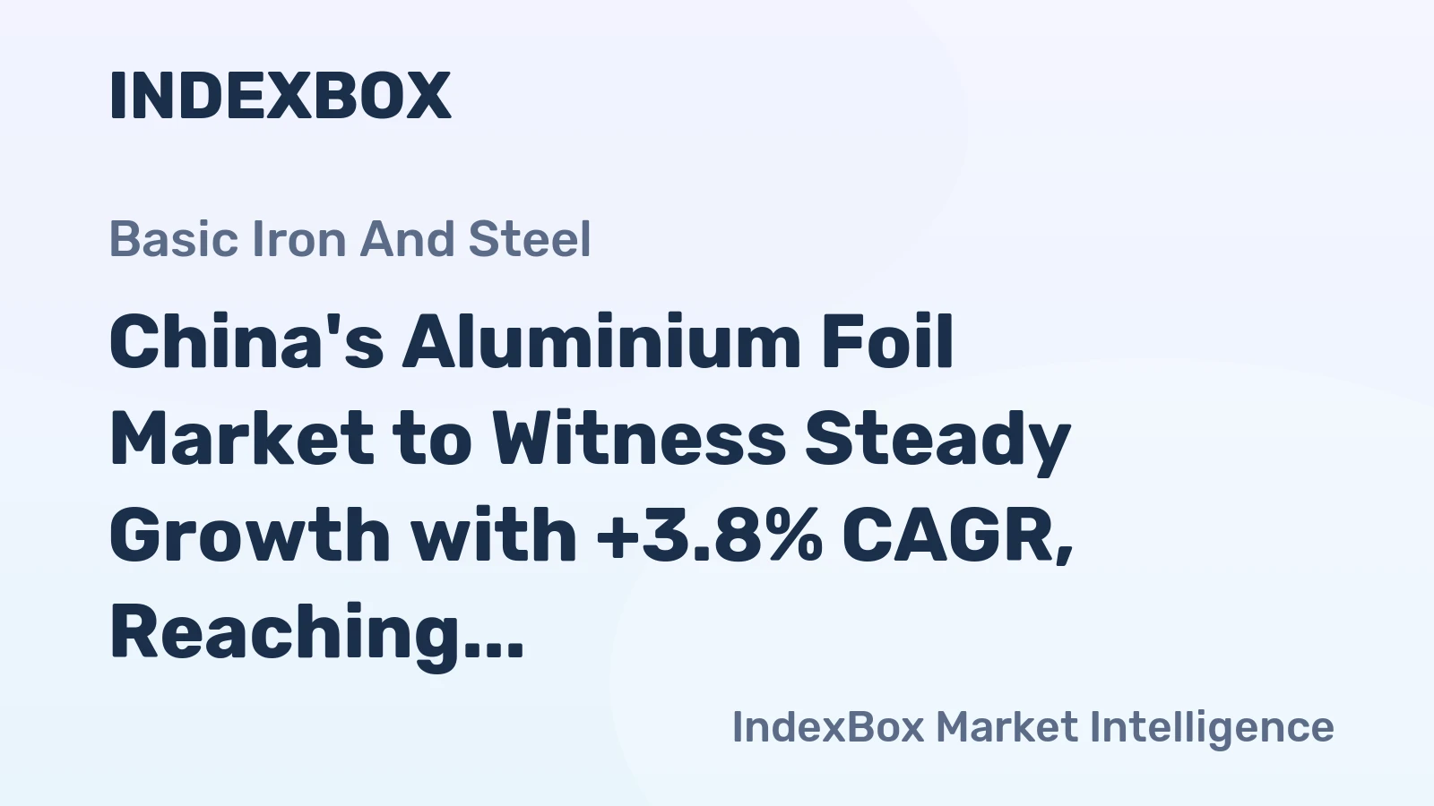 China's Aluminium Foil Market to Witness Steady Growth with +3.8% CAGR, Reaching $15.6B by 2035