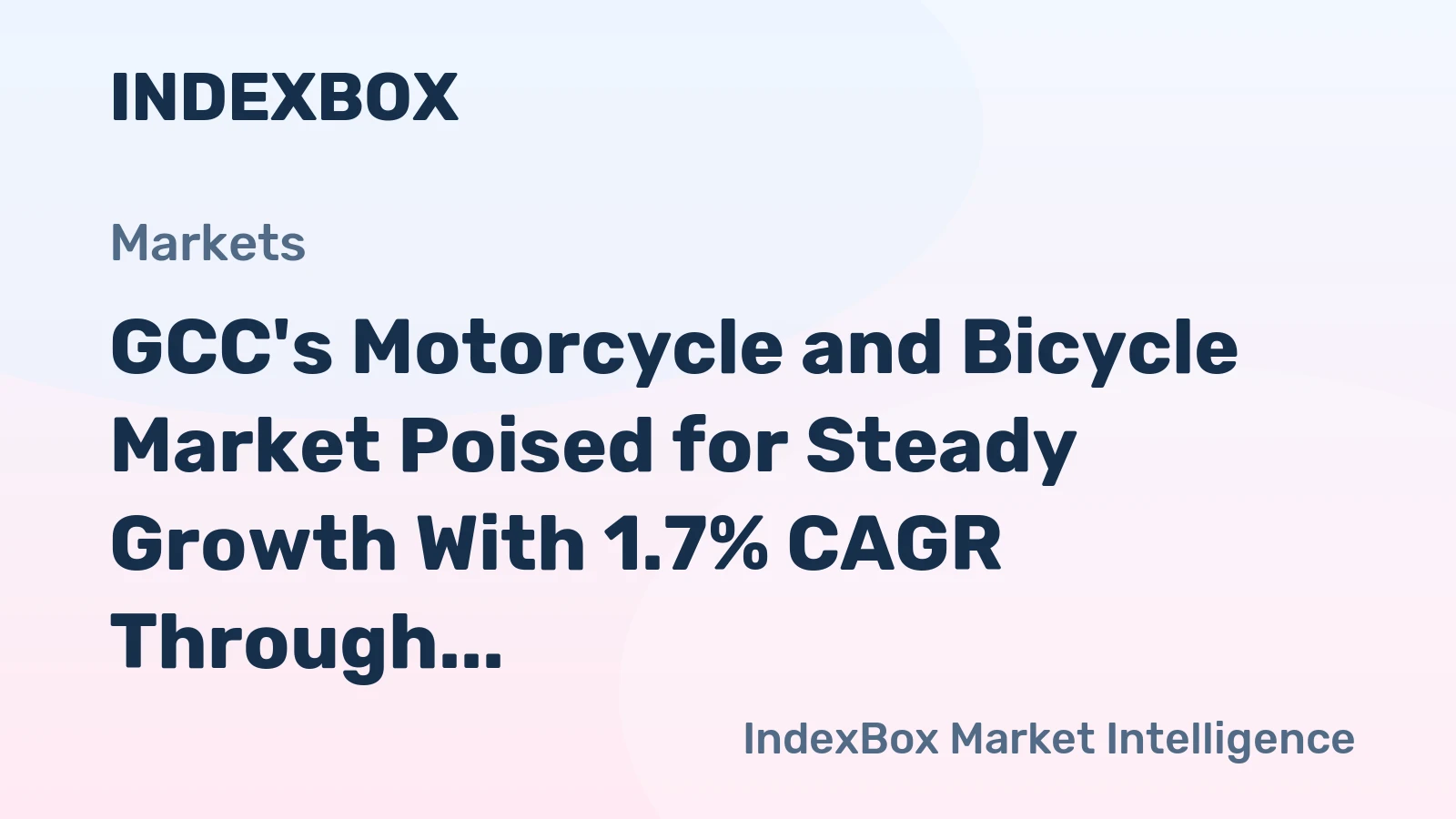 GCC's Motorcycle and Bicycle Market Poised for Steady Growth With 1.7% CAGR Through 2035