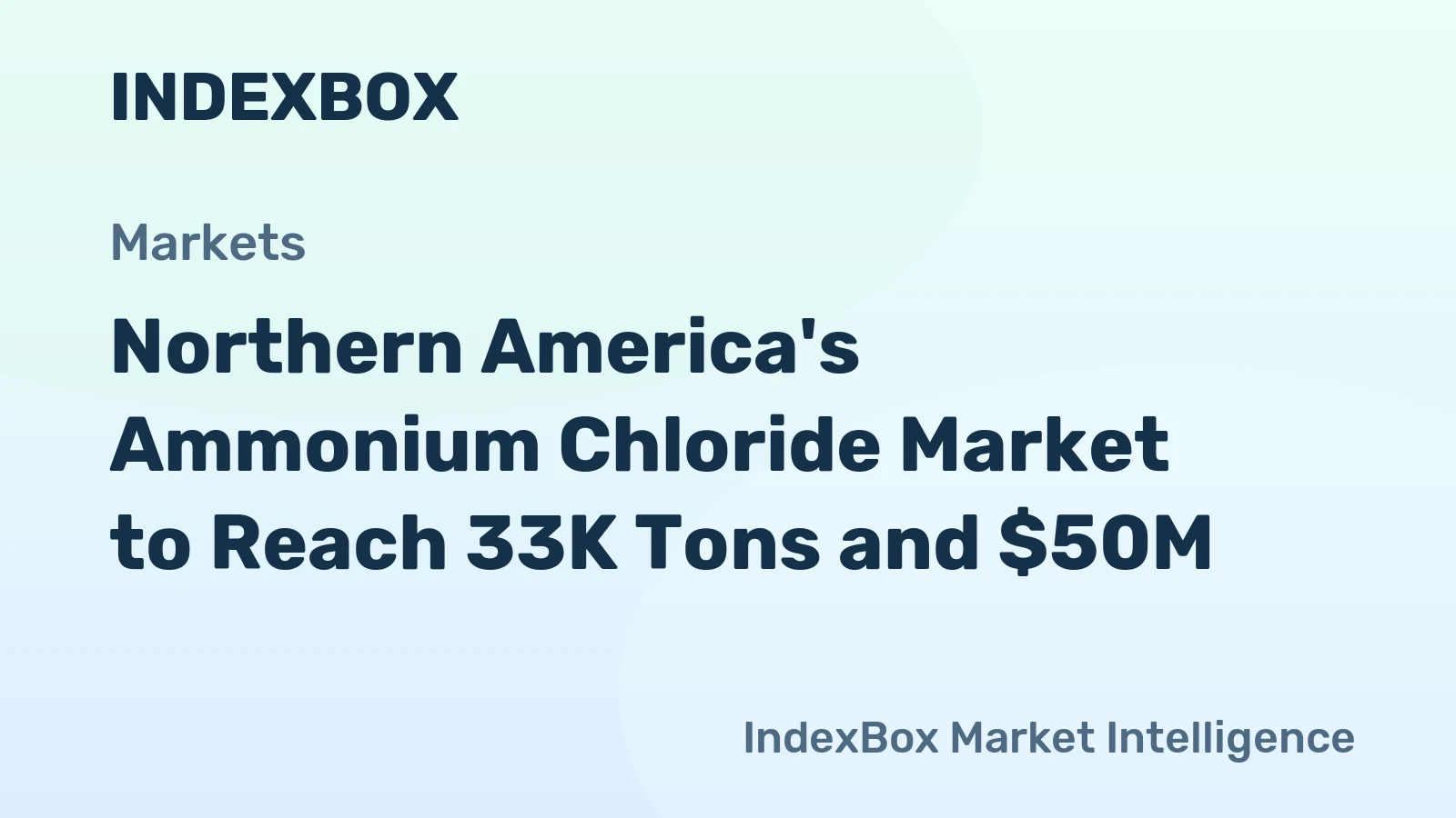 Northern America's Ammonium Chloride Market to Reach 33K Tons and $50M