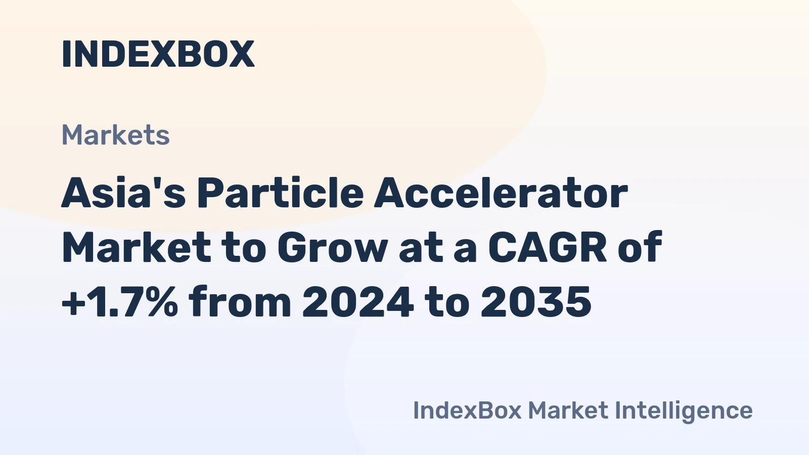 Asia's Particle Accelerator Market to Grow at a CAGR of +1.7% from 2024 to 2035