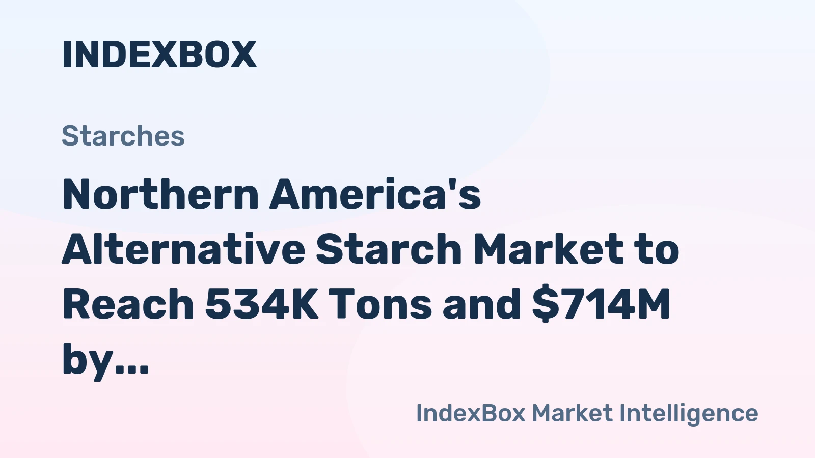 Northern America's Alternative Starch Market to Reach 534K Tons and $714M by 2035
