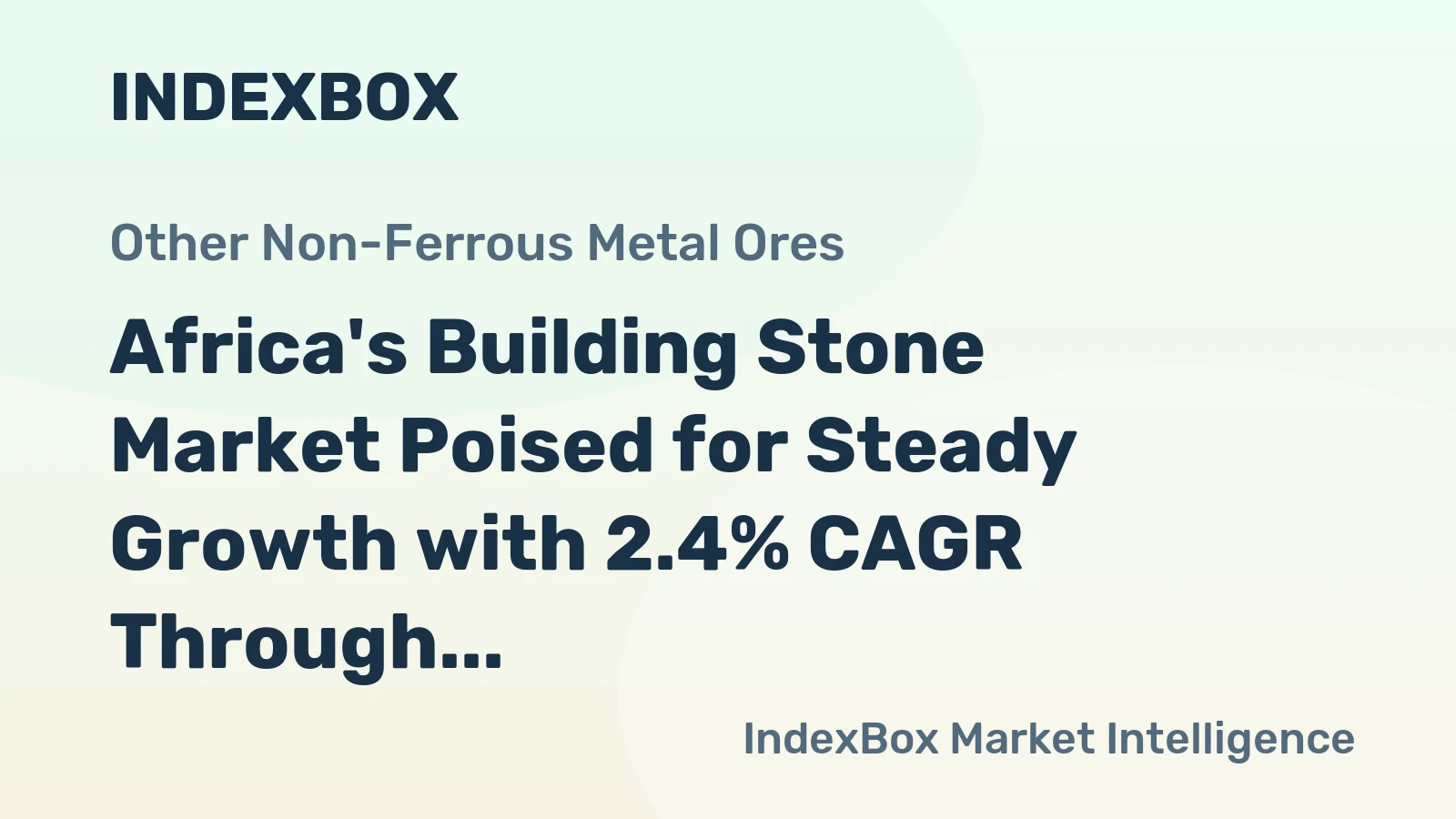 Africa's Building Stone Market Poised for Steady Growth with 2.4% CAGR Through 2035