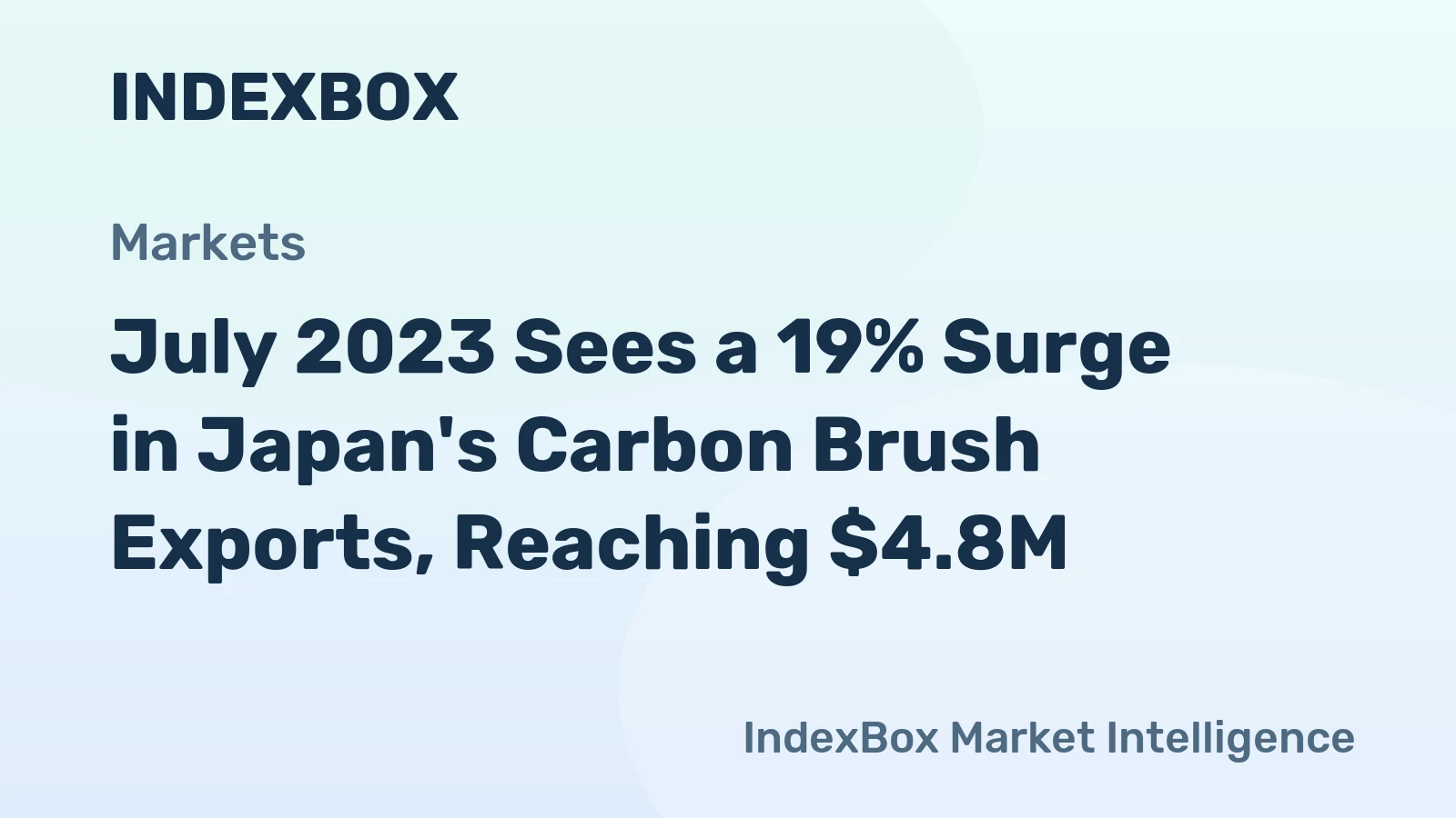 July 2023 Sees a 19% Surge in Japan's Carbon Brush Exports, Reaching $4.8M