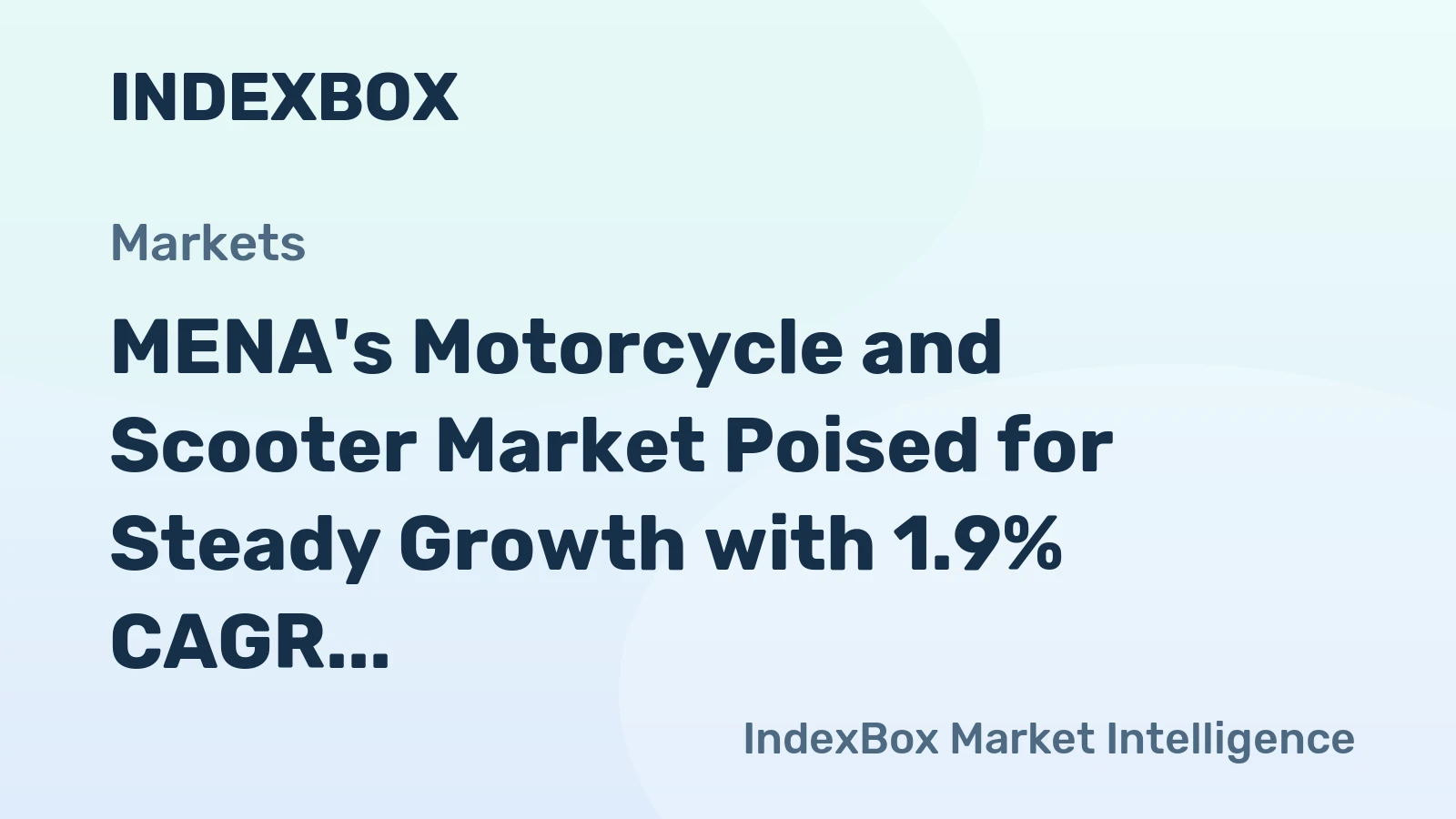 MENA's Motorcycle and Scooter Market Poised for Steady Growth with 1.9% CAGR in Value
