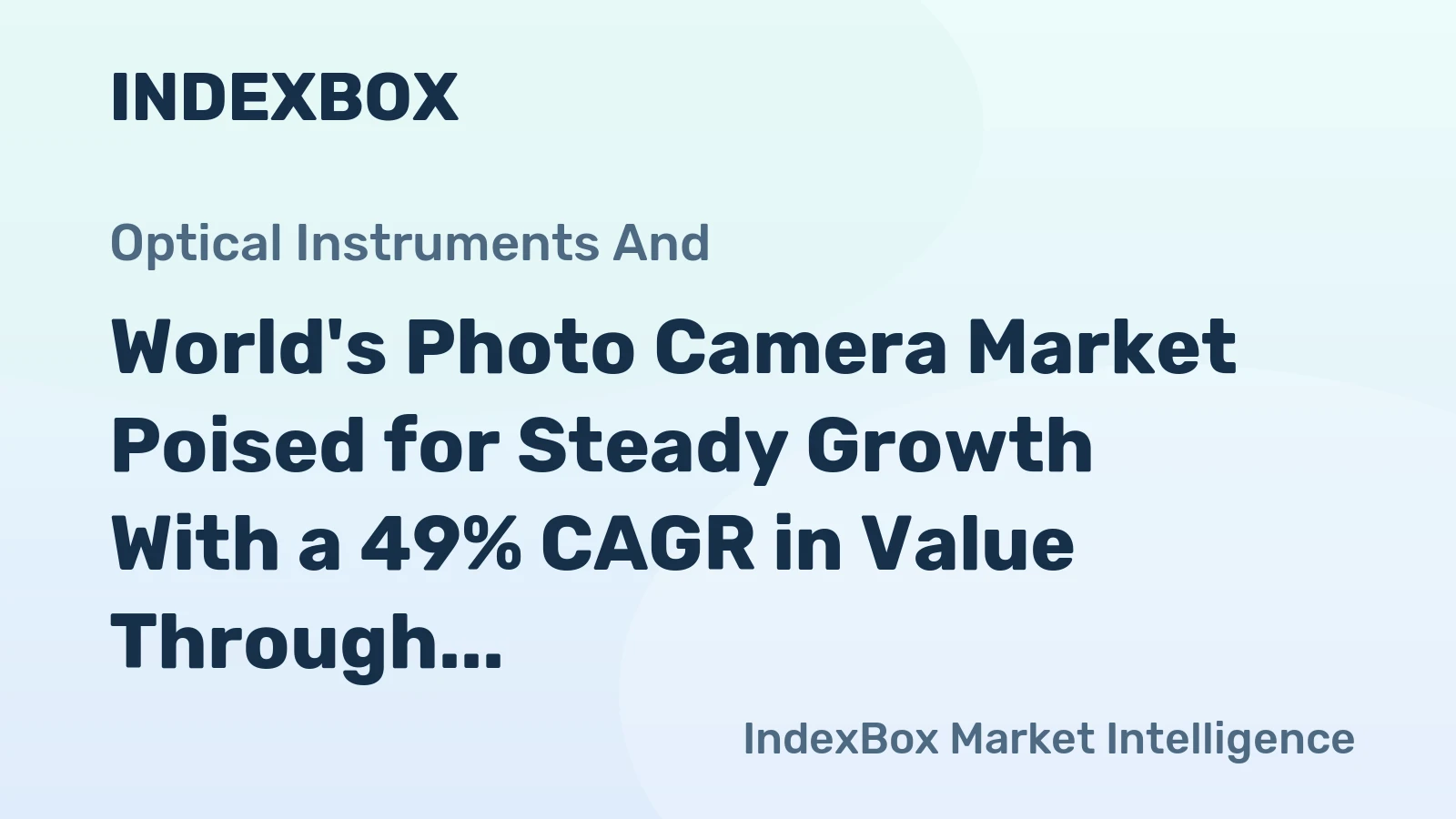 World's Photo Camera Market Poised for Steady Growth With a 49% CAGR in Value Through 2035