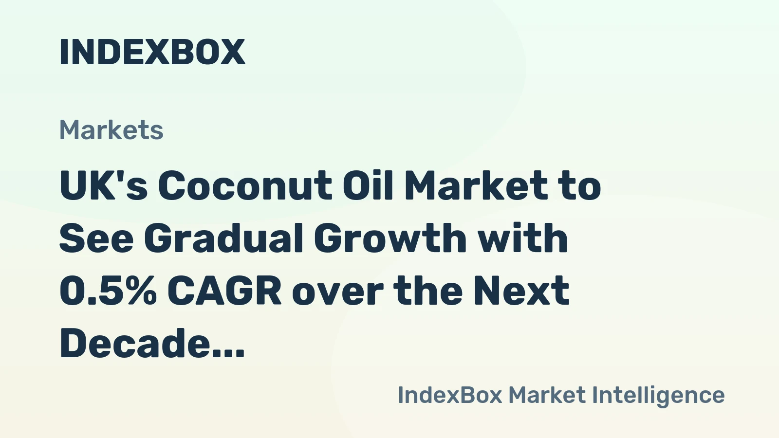 UK's Coconut Oil Market to See Gradual Growth with 0.5% CAGR over the Next Decade
