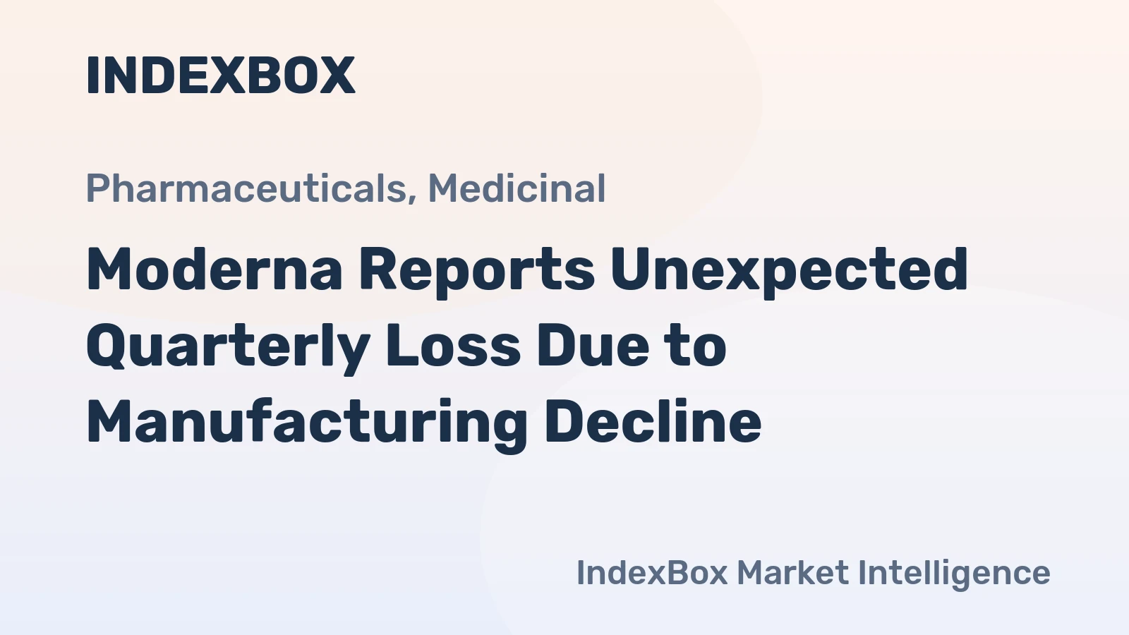 Moderna Reports Unexpected Quarterly Loss Due to Manufacturing Decline