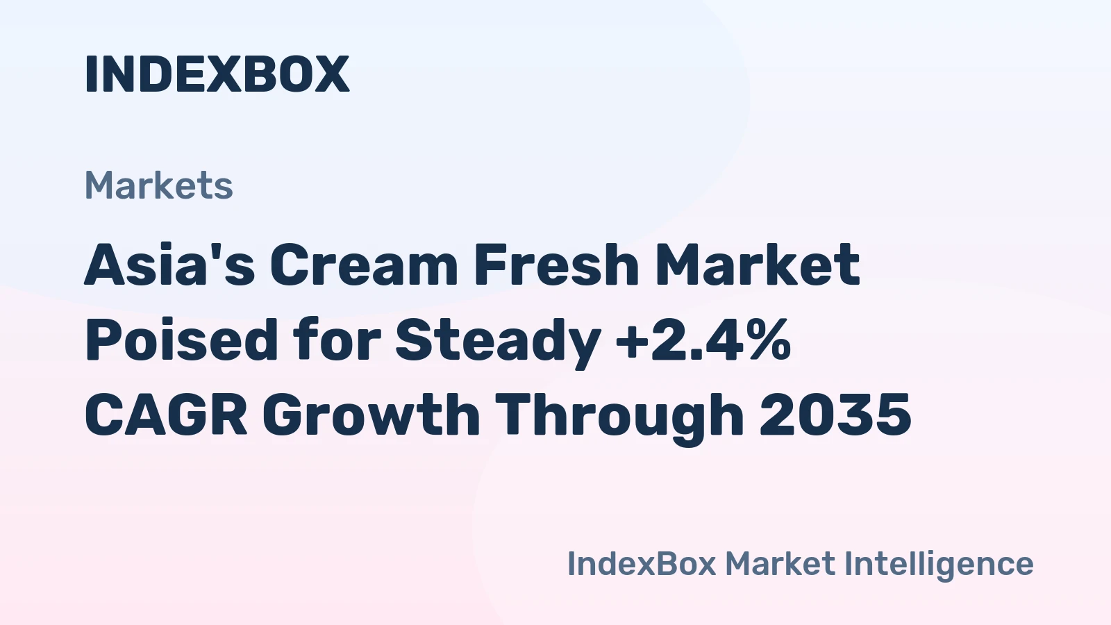 Asia's Cream Fresh Market Poised for Steady +2.4% CAGR Growth Through 2035