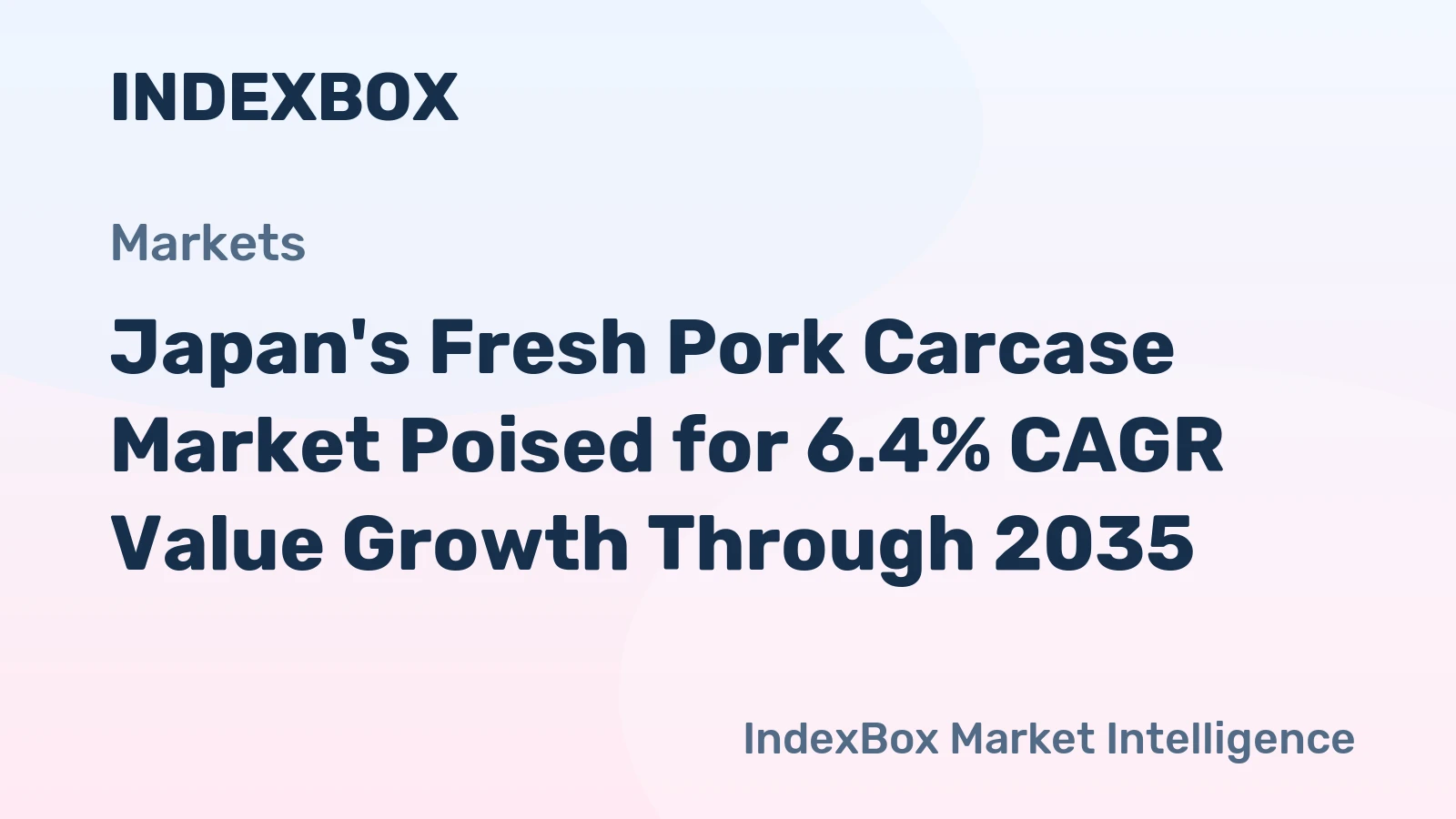 Japan's Fresh Pork Carcase Market Poised for 6.4% CAGR Value Growth Through 2035