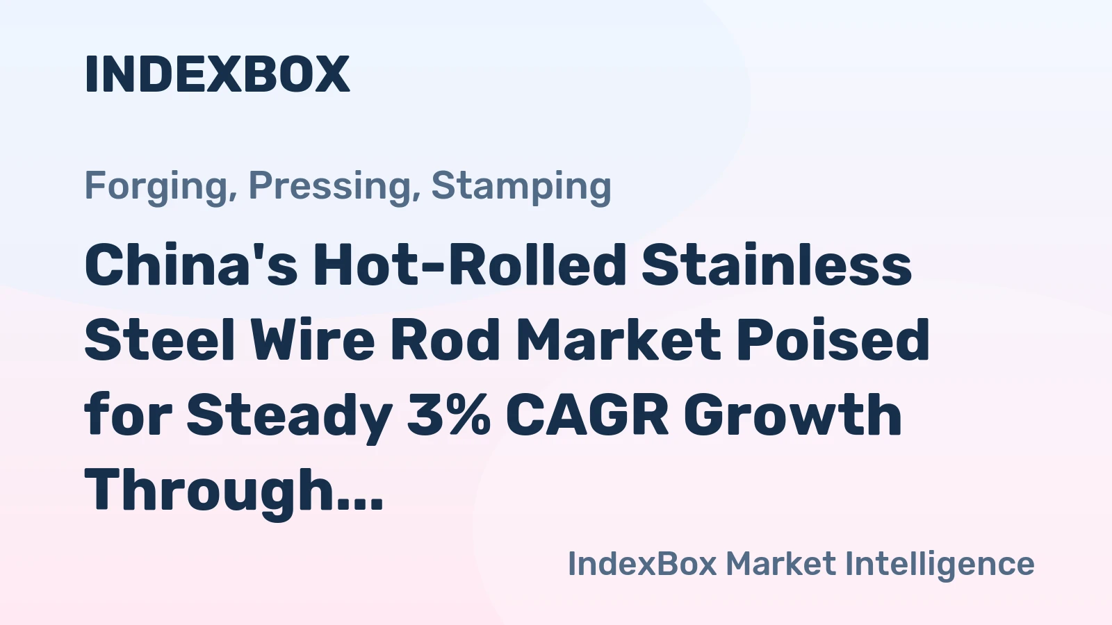 China's Hot-Rolled Stainless Steel Wire Rod Market Poised for Steady 3% CAGR Growth Through 2035