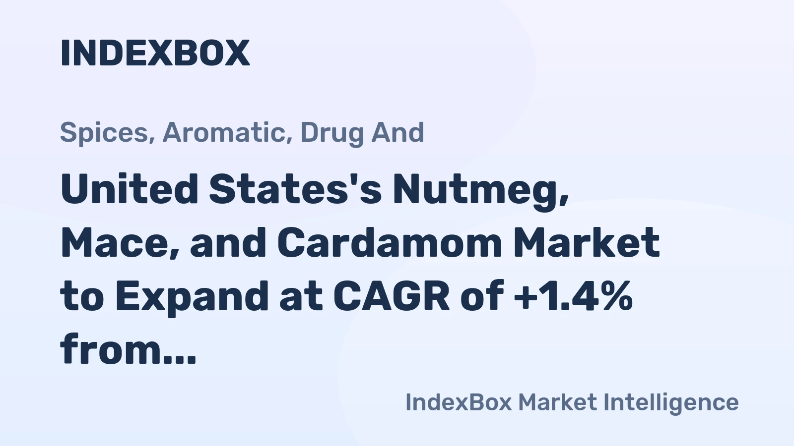United States's Nutmeg, Mace, and Cardamom Market to Expand at CAGR of +1.4% from 2024 to 2035