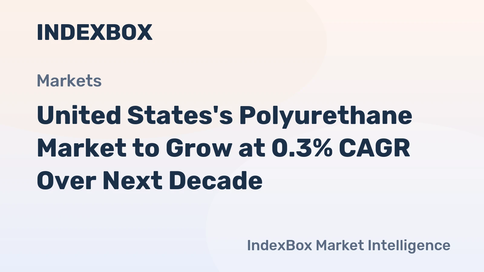 United States's Polyurethane Market to Grow at 0.3% CAGR Over Next Decade