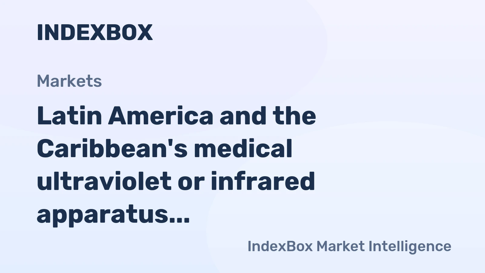Latin America and the Caribbean's medical ultraviolet or infrared apparatus market, after a slight 2024 contraction to 1.1K tons and $158M, is forecast to grow to 1.2K tons and $174M by 2035.