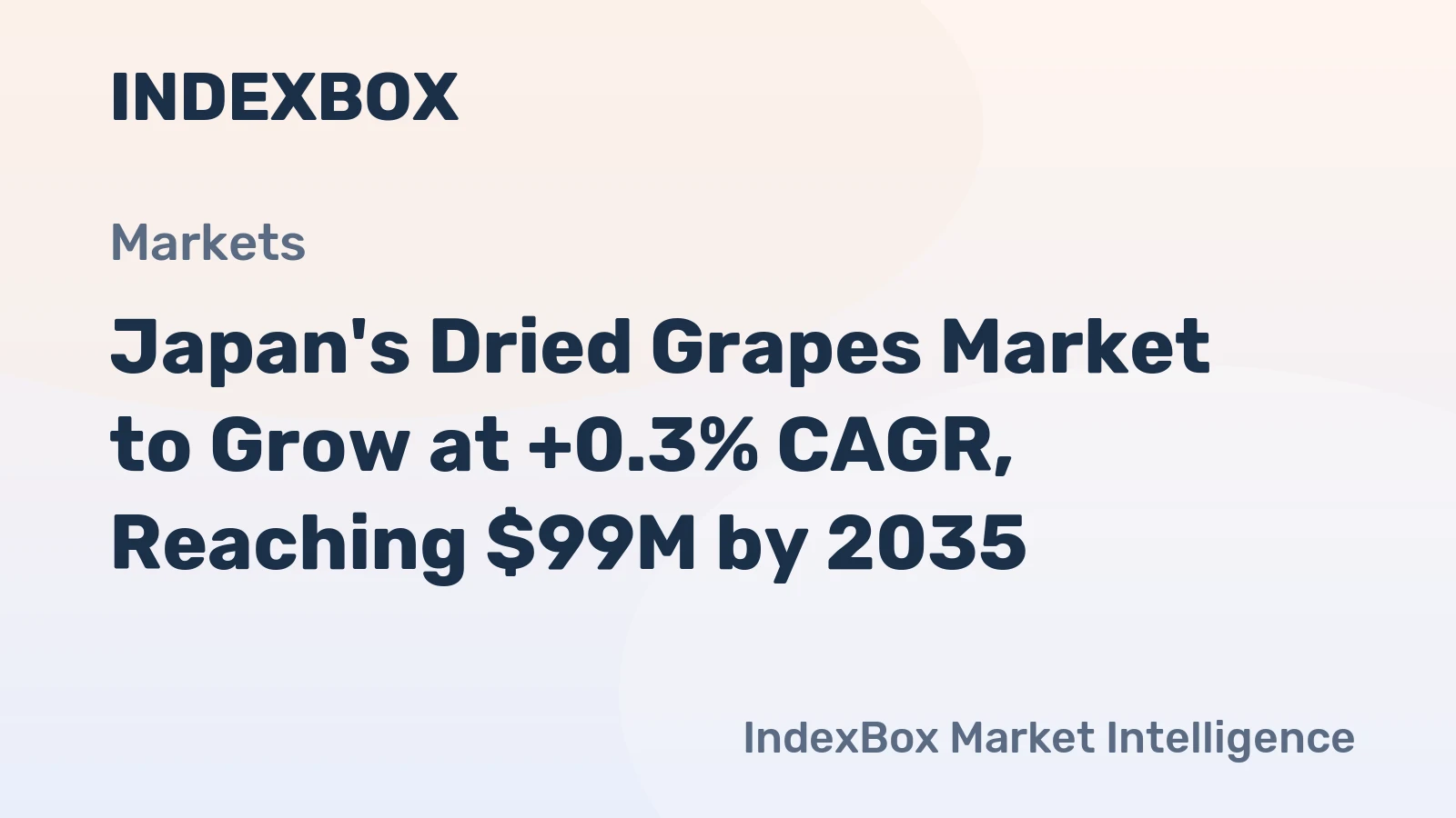 Japan's Dried Grapes Market to Grow at +0.3% CAGR, Reaching $99M by 2035
