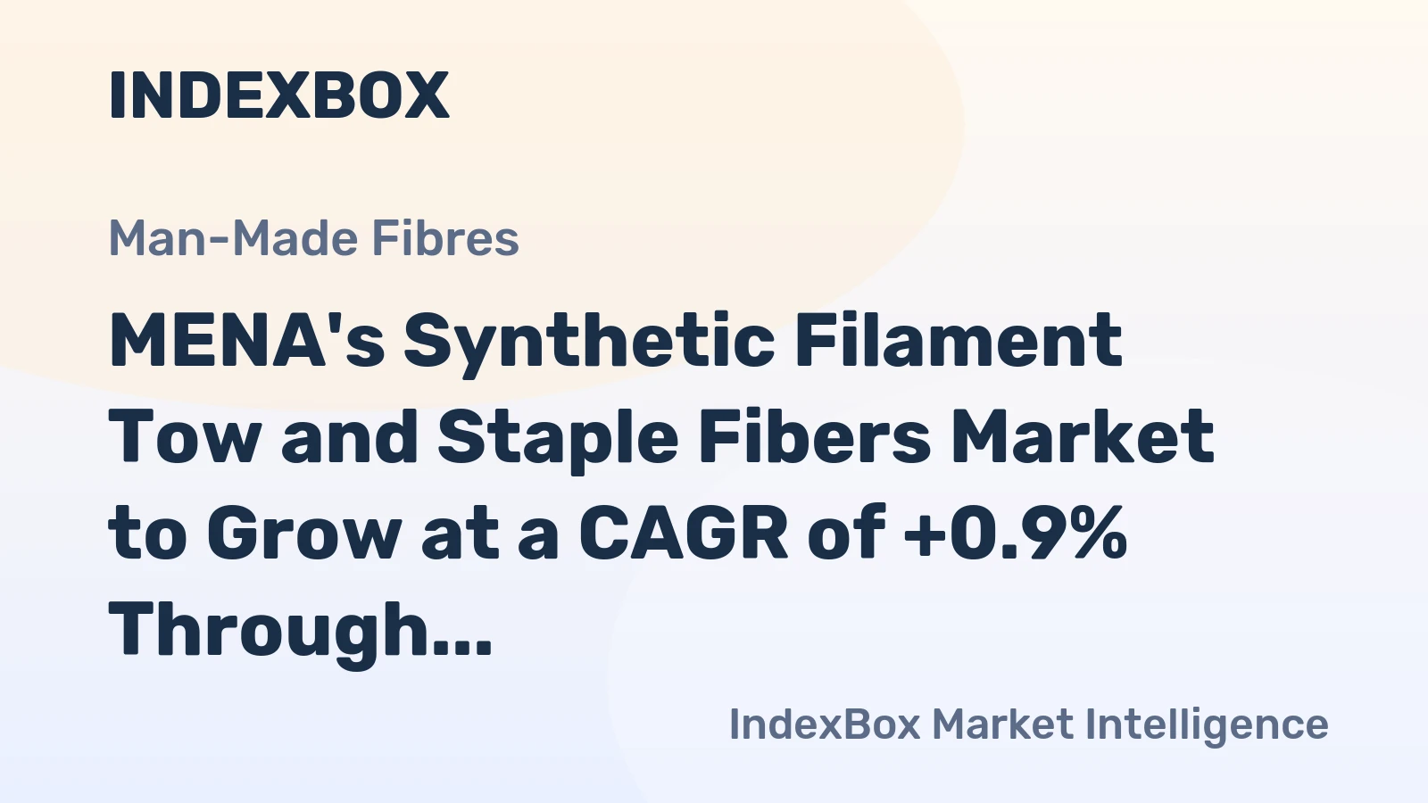 MENA's Synthetic Filament Tow and Staple Fibers Market to Grow at a CAGR of +0.9% Through 2035