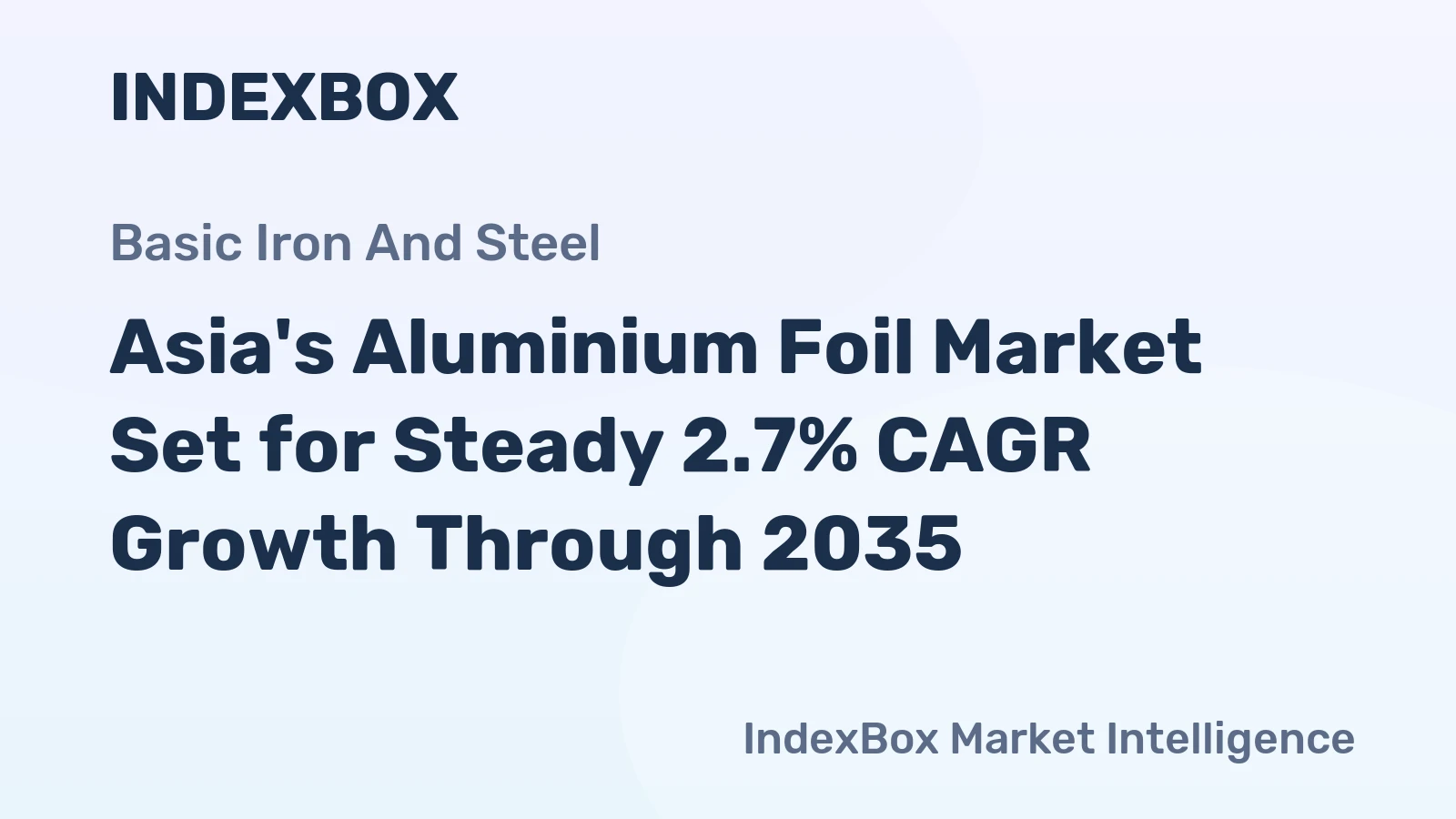 Asia's Aluminium Foil Market Set for Steady 2.7% CAGR Growth Through 2035