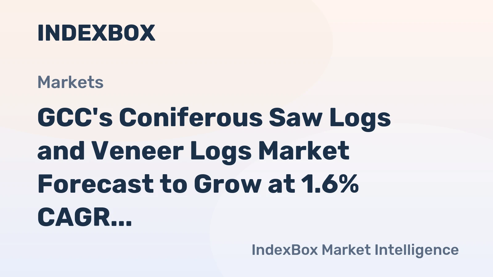 GCC's Coniferous Saw Logs and Veneer Logs Market Forecast to Grow at 1.6% CAGR Through 2035