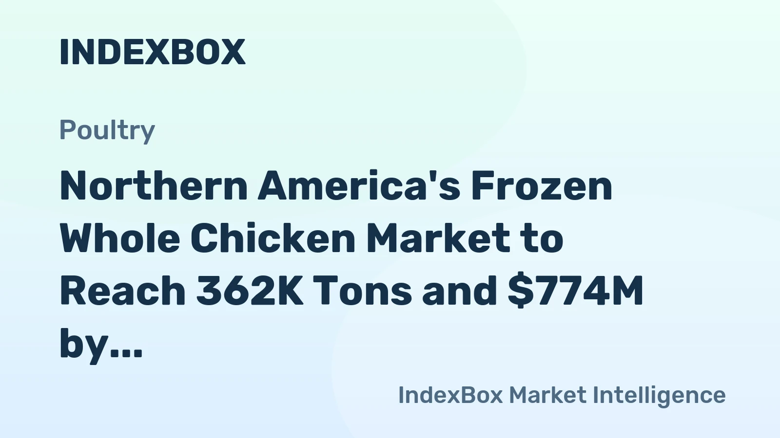 Northern America's Frozen Whole Chicken Market to Reach 362K Tons and $774M by 2035