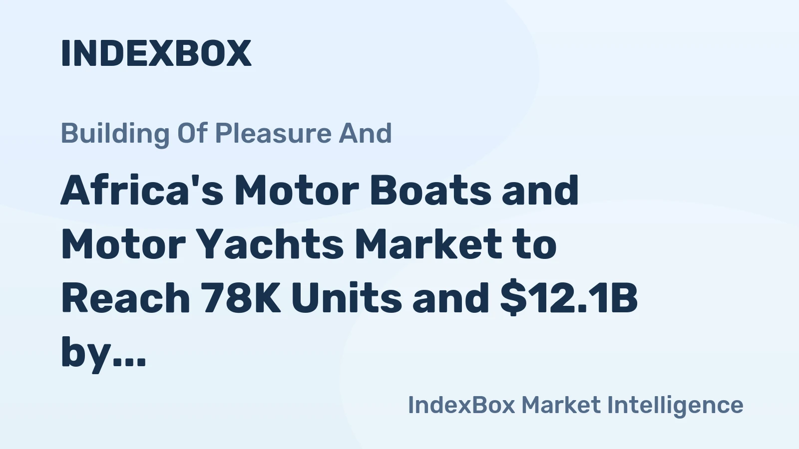 Africa's Motor Boats and Motor Yachts Market to Reach 78K Units and $12.1B by 2035