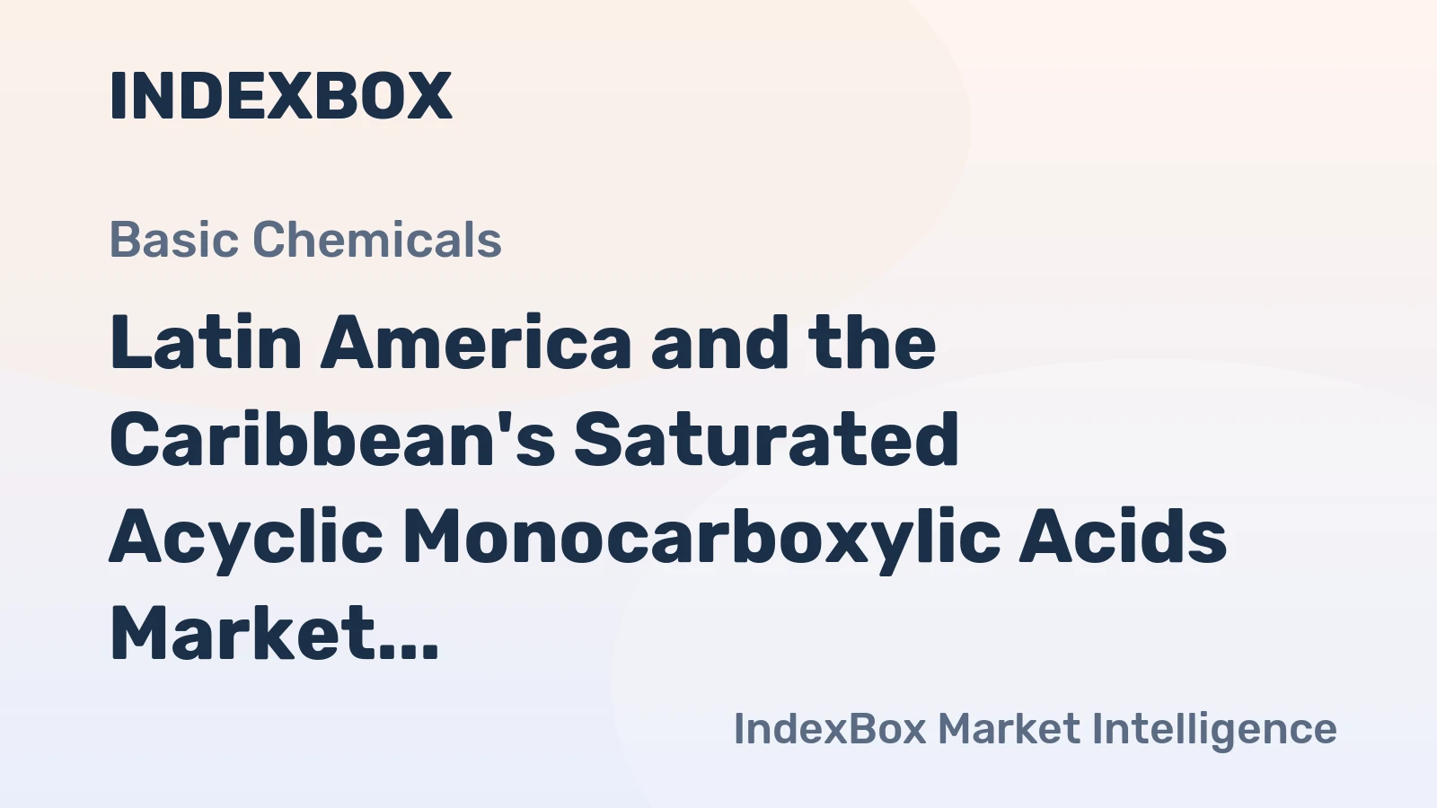 Latin America and the Caribbean's Saturated Acyclic Monocarboxylic Acids Market Set for Modest Growth with 2.1% Value CAGR Through 2035