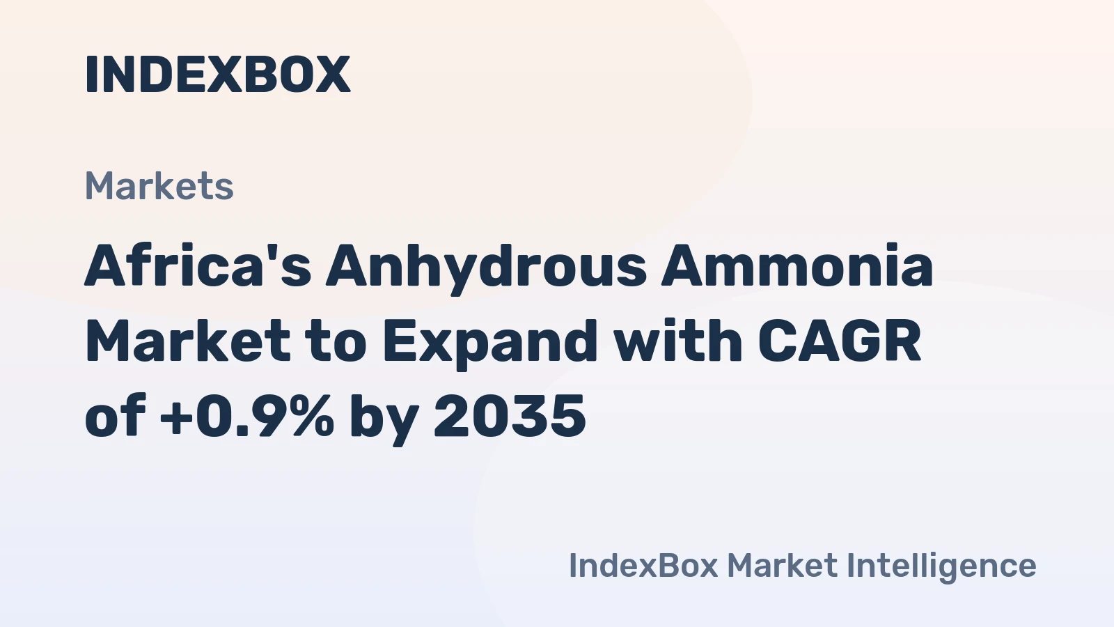 Africa's Anhydrous Ammonia Market to Expand with CAGR of +0.9% by 2035