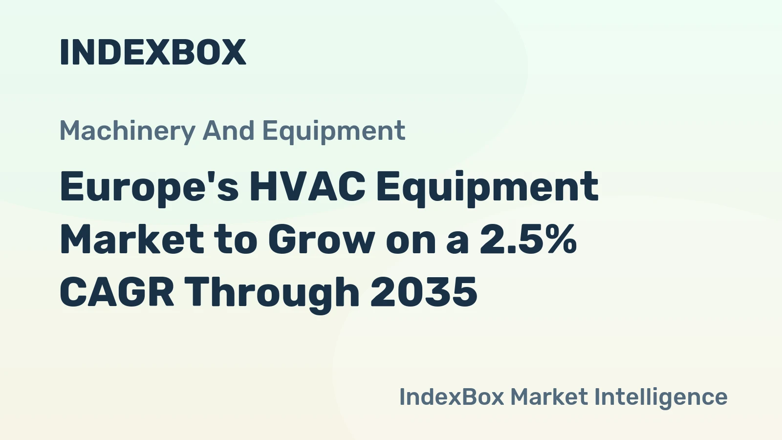 Europe's HVAC Equipment Market to Grow on a 2.5% CAGR Through 2035