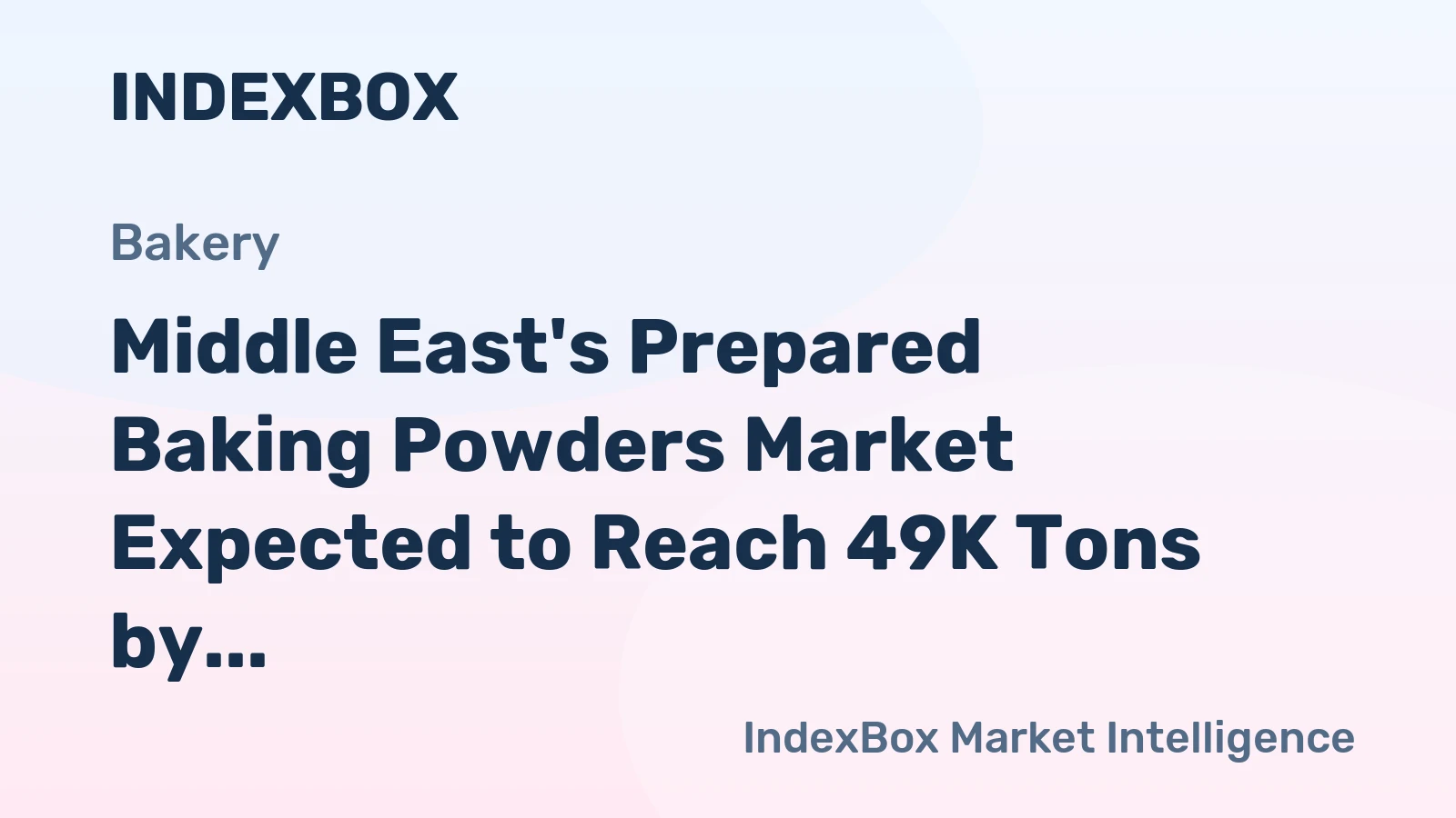 Middle East's Prepared Baking Powders Market Expected to Reach 49K Tons by 2035, Valued at $135M
