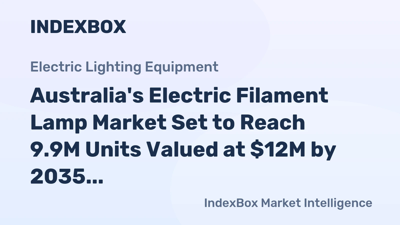Australia's Electric Filament Lamp Market Set to Reach 9.9M Units Valued at $12M by 2035