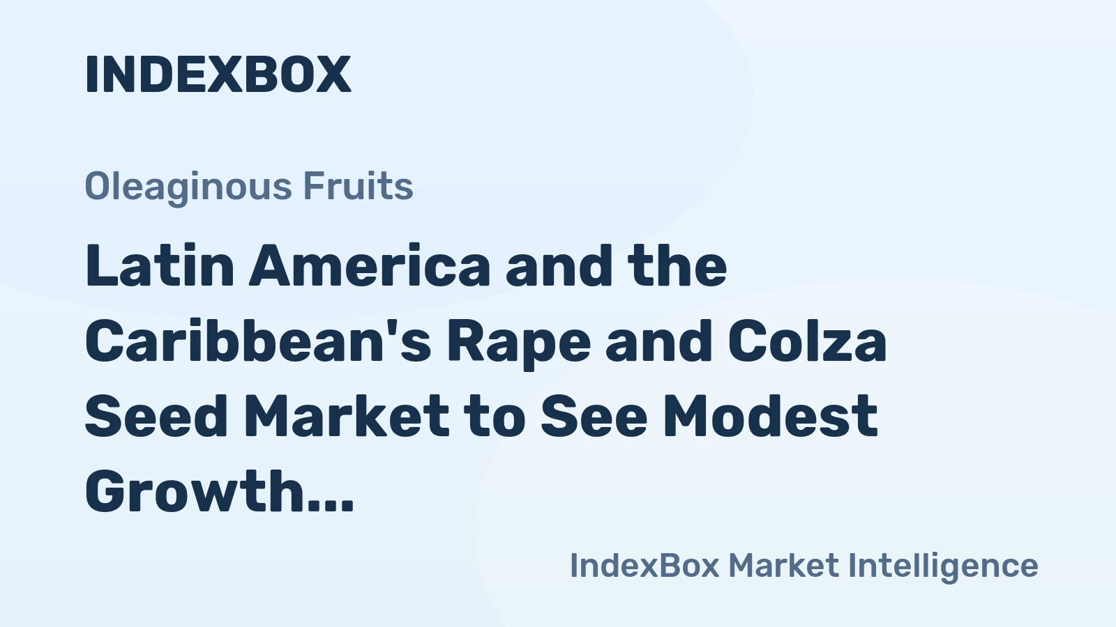 Latin America and the Caribbean's Rape and Colza Seed Market to See Modest Growth, Reaching 919K Tons and $1.1B by 2035