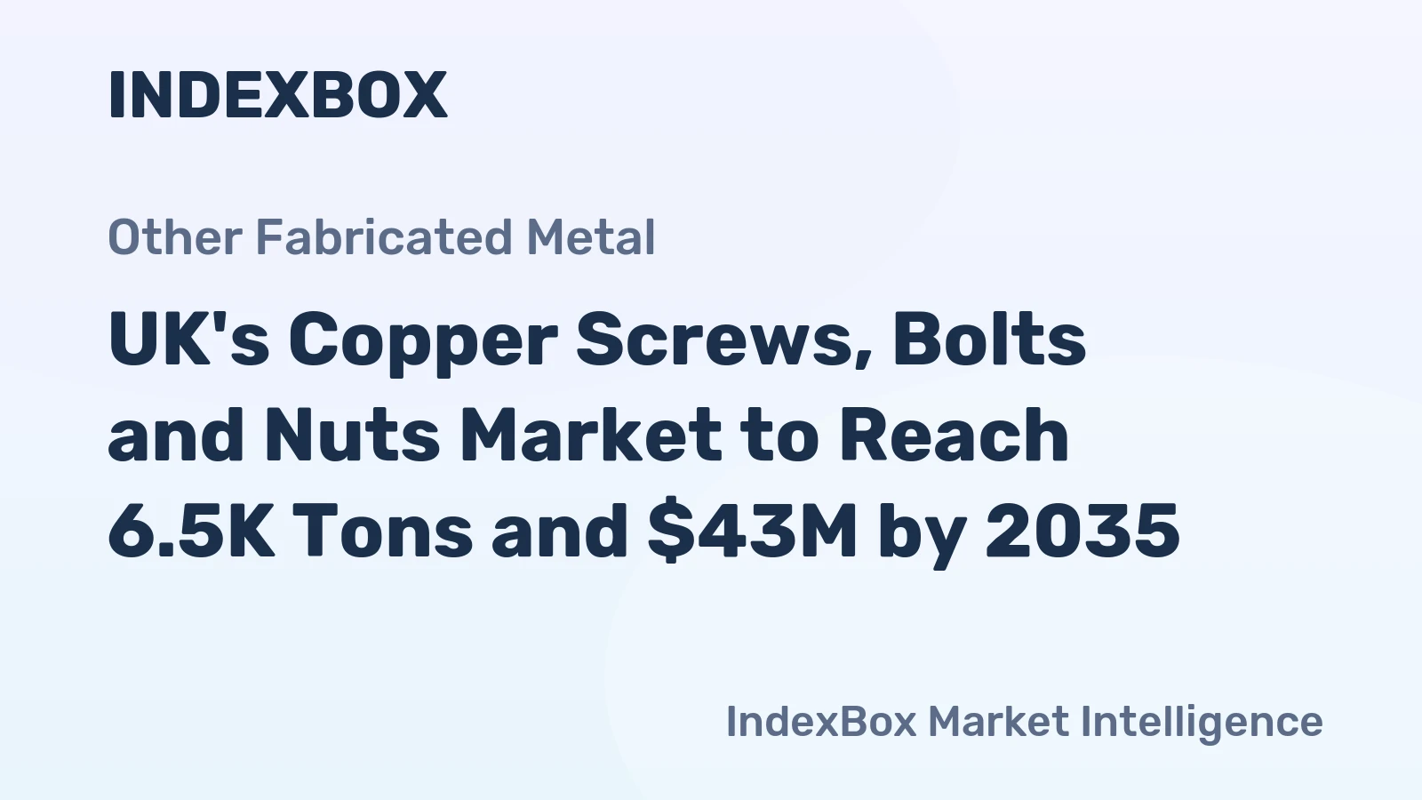 UK's Copper Screws, Bolts and Nuts Market to Reach 6.5K Tons and $43M by 2035