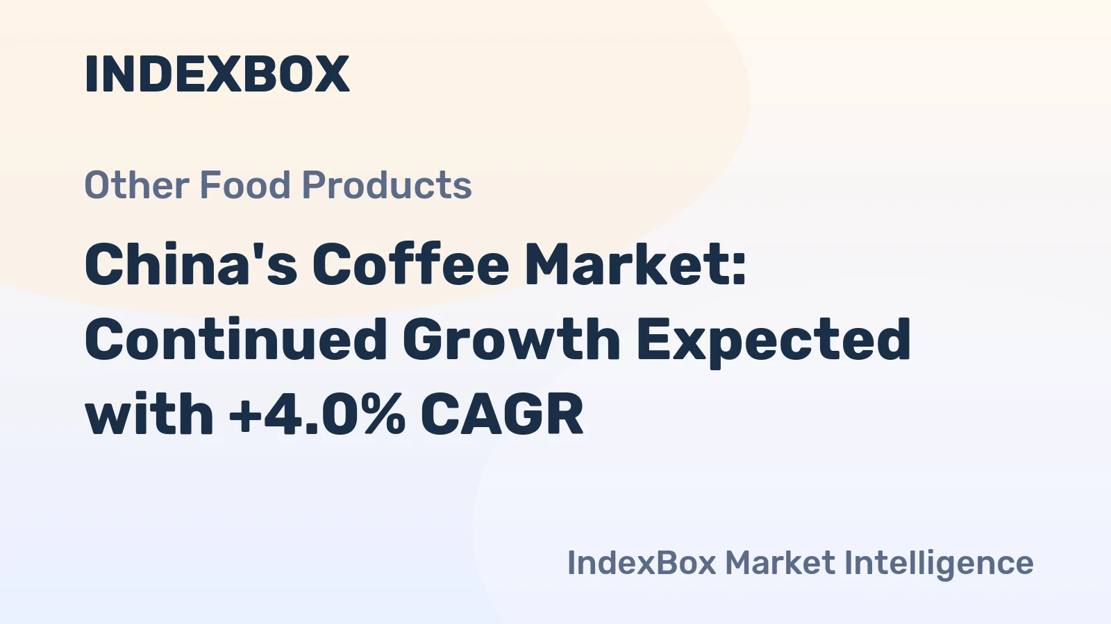 China's Coffee Market: Continued Growth Expected with +4.0% CAGR