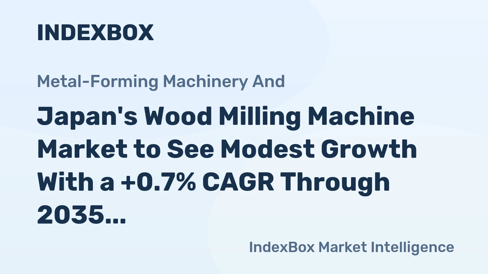 Japan's Wood Milling Machine Market to See Modest Growth With a +0.7% CAGR Through 2035