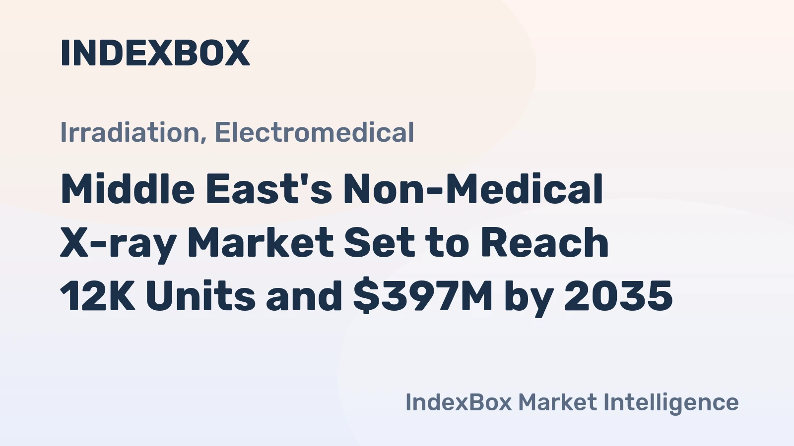 Middle East's Non-Medical X-ray Market Set to Reach 12K Units and $397M by 2035