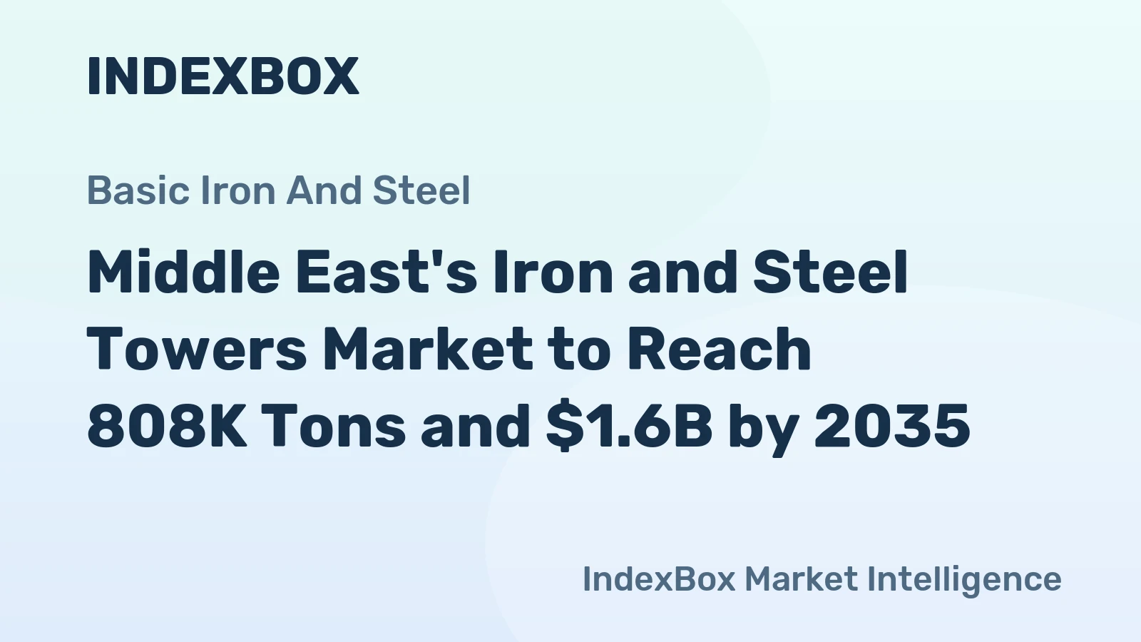 Middle East's Iron and Steel Towers Market to Reach 808K Tons and $1.6B by 2035