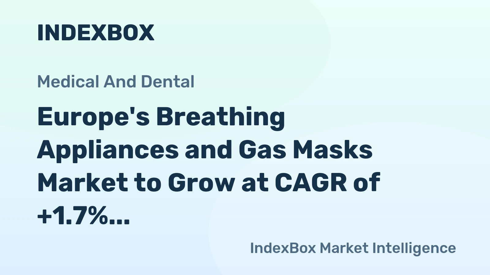 Europe's Breathing Appliances and Gas Masks Market to Grow at CAGR of +1.7%, Reaching $8.4B by 2035